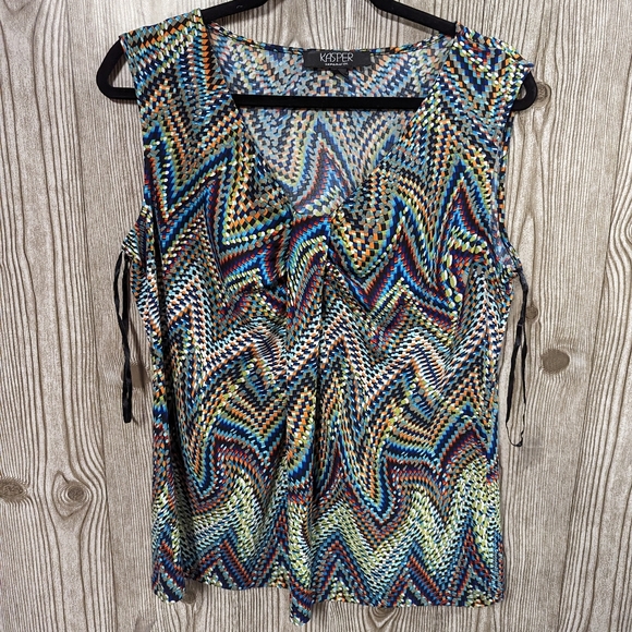 Kasper | Accessories | 3 Kasper Multicolor Tank Sz L | Poshmark